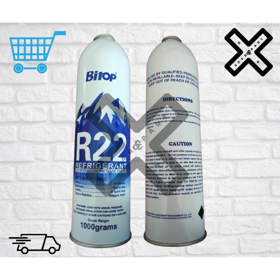 Bitop R22 Gas 1KG / Aircond Gas / Air cond Gas | Shopee Malaysia