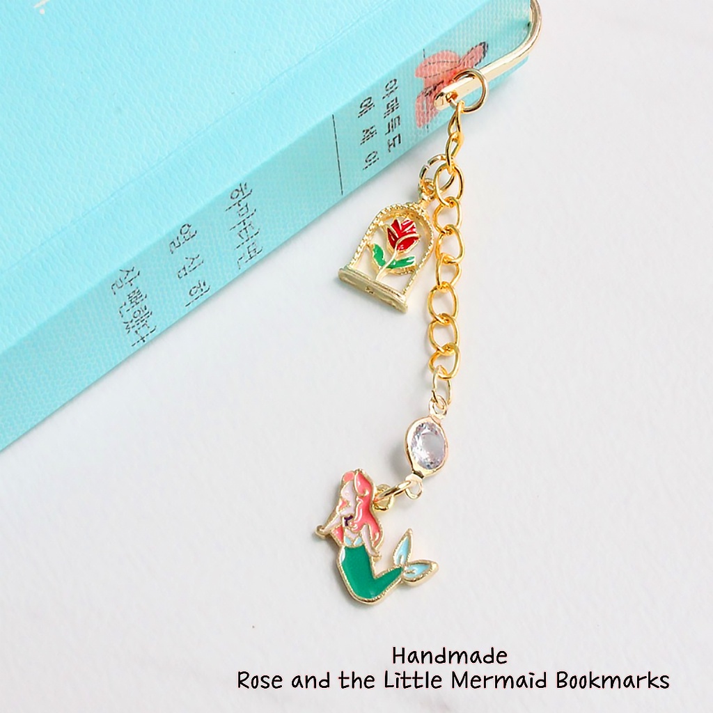 Yellow Dream/Handmade/Rose and the Little Mermaid Bookmark/ Accessory ...