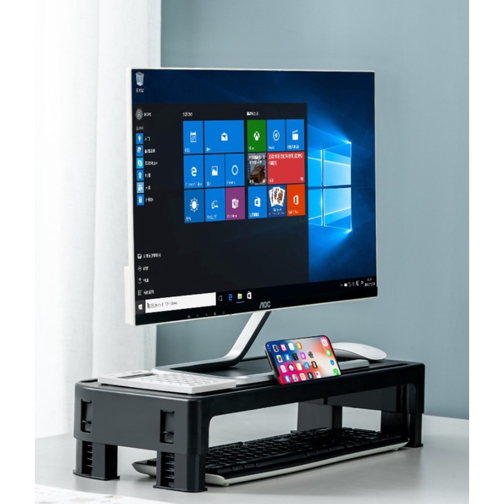 Shelf display screen base office storage Plastic Desktop Computer ...