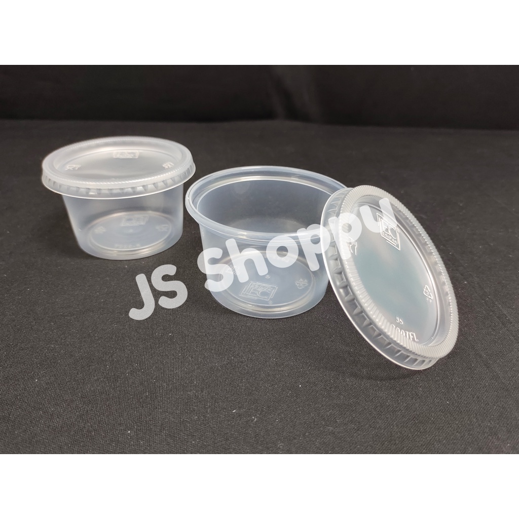 EC 8oz PP Round Container with Lid (50pcs±) / E-200T / Plastic / Bekas ...