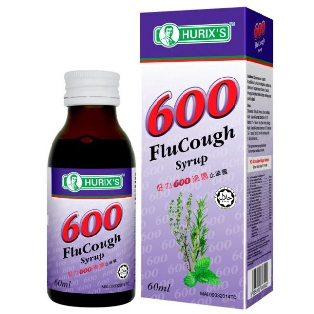 Hurix's 600 Flu Cough Syrup 60ml/100ml | Shopee Malaysia
