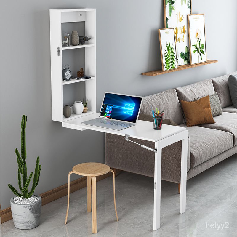 Folding desk Folding table dining table against the wall hanging small ...
