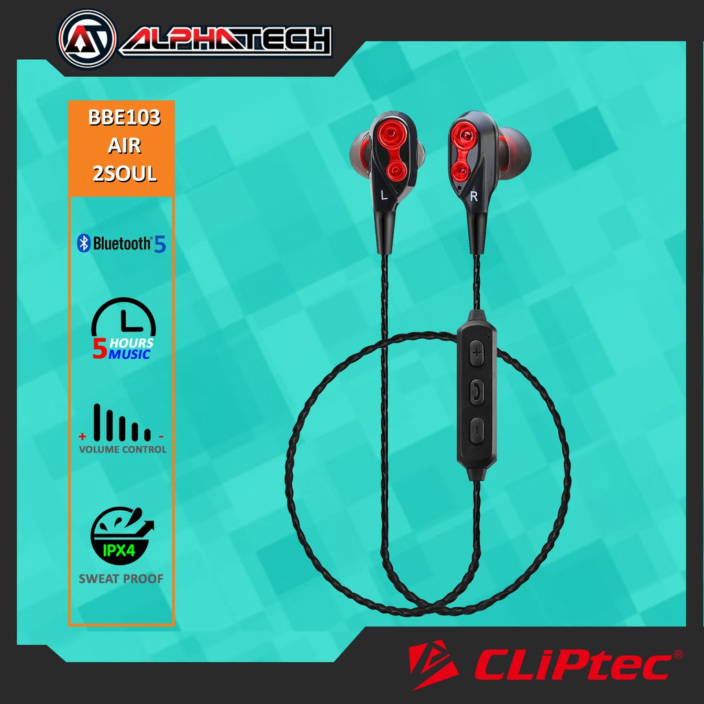 (Clear Stock) CLiPtec AIR-2SOUL BBE103 Dual Dynamic Drivers Bluetooth ...
