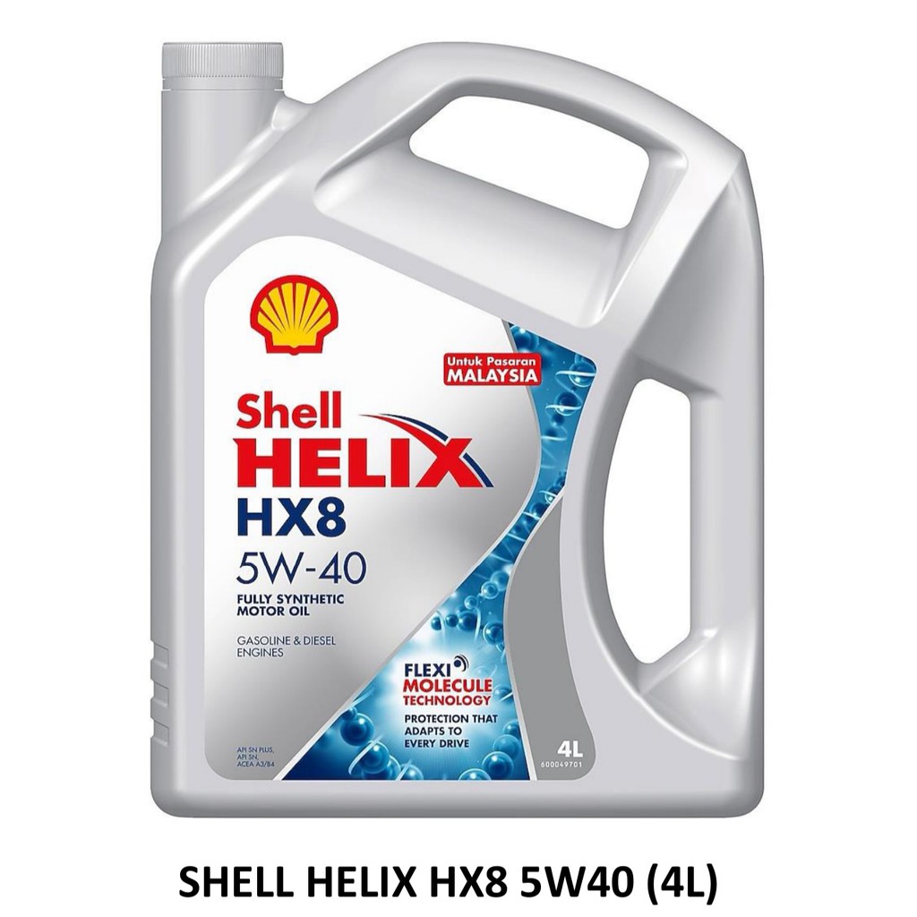 SHELL HELIX HX8 SYNTHETIC 5W-40 ( 4 Liters ) | Shopee Malaysia