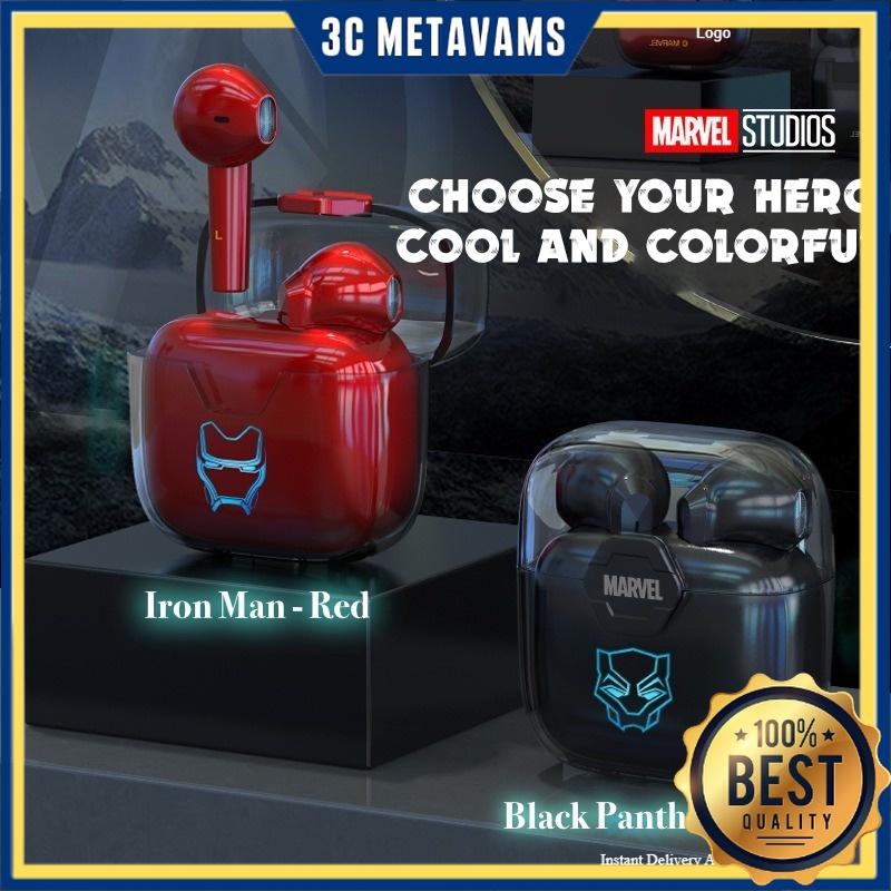 【READY STOCK】100% Genuine Iron Man Black Panther Wireless Bluetooth ...