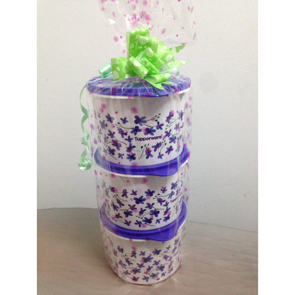 TUPPERWARE SPRING GARDEN CANISTER SET (3PCS) | Shopee Malaysia