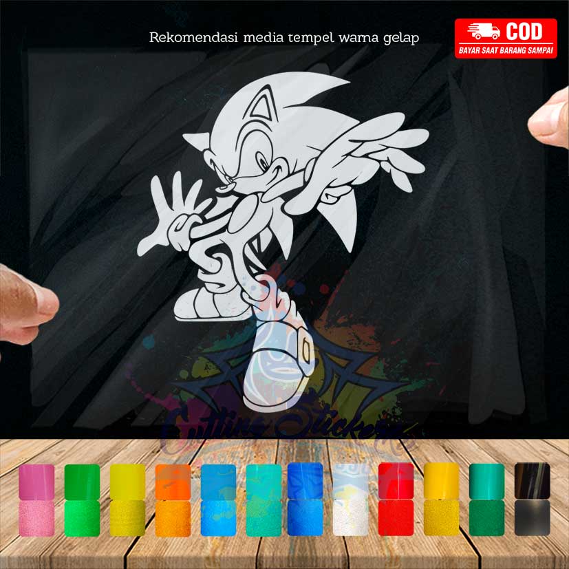 Sonic Hedgehog Variation Motorcycle Car Sticker Embossed Cool Flame ...
