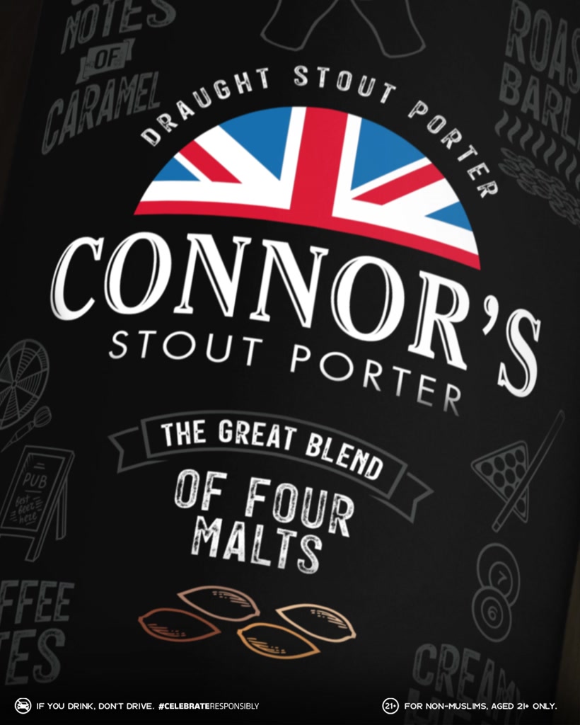 Connor's Stout Porter Can Premium Stout Beer 5.0% Alcohol (320ml x 4 ...