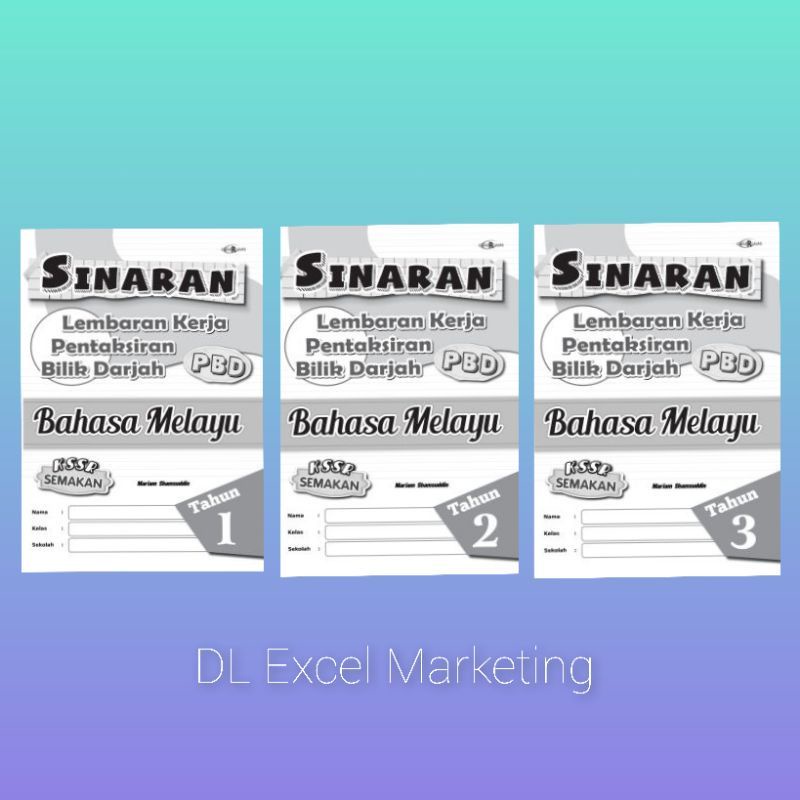 Sinaran Lembaran Kerja PBD Bahasa Melayu Tahun 1 2 3 | Shopee Malaysia