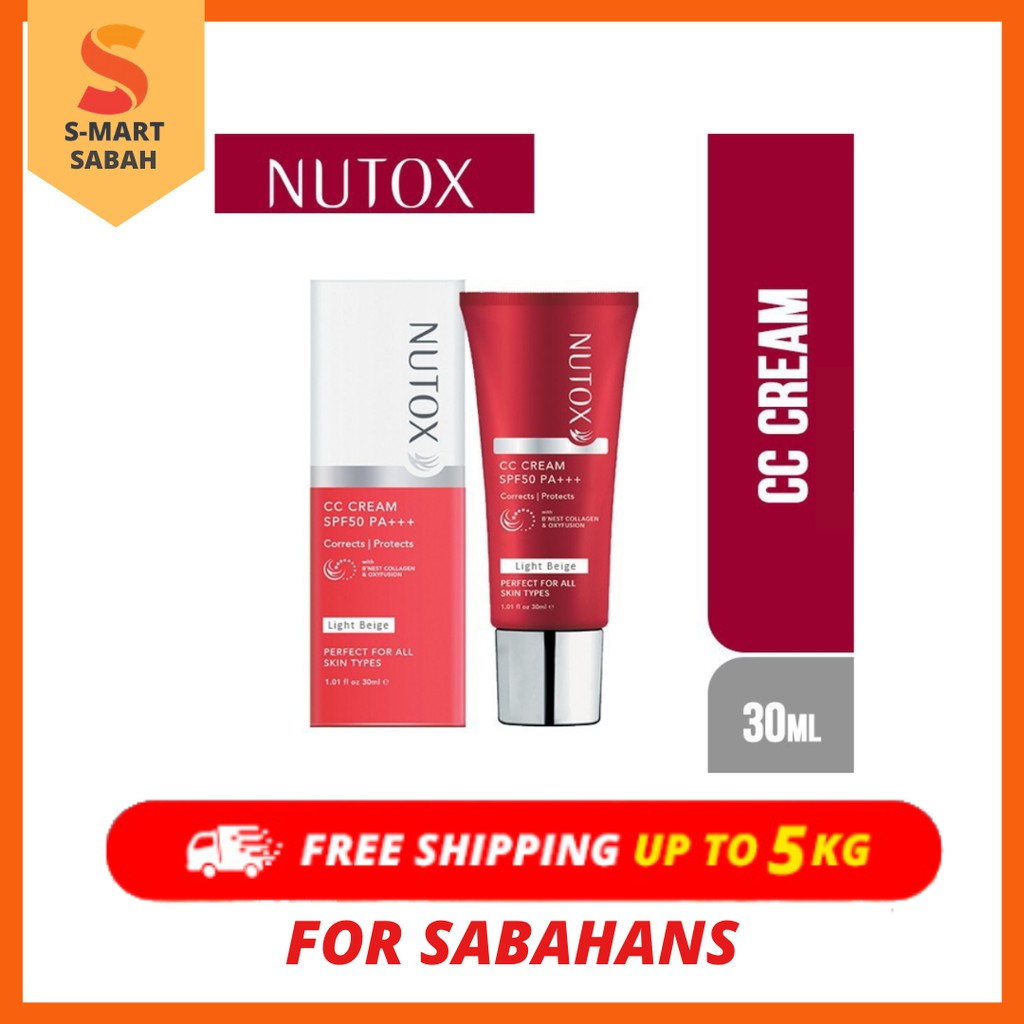 [Sabah] NUTOX CC Cream SPF 50 PA+++ - Light Beige (30ml) | Shopee Malaysia