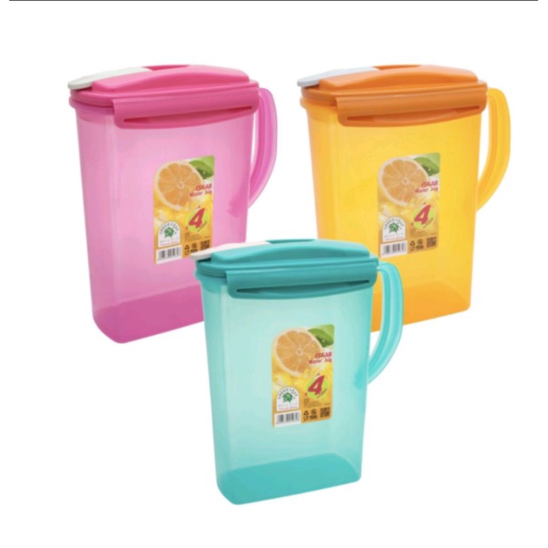 Murel Water Jug Teapot 4 Liter 5962/Eskan Teapot 4 Liter Square Plastic Box | Shopee Malaysia