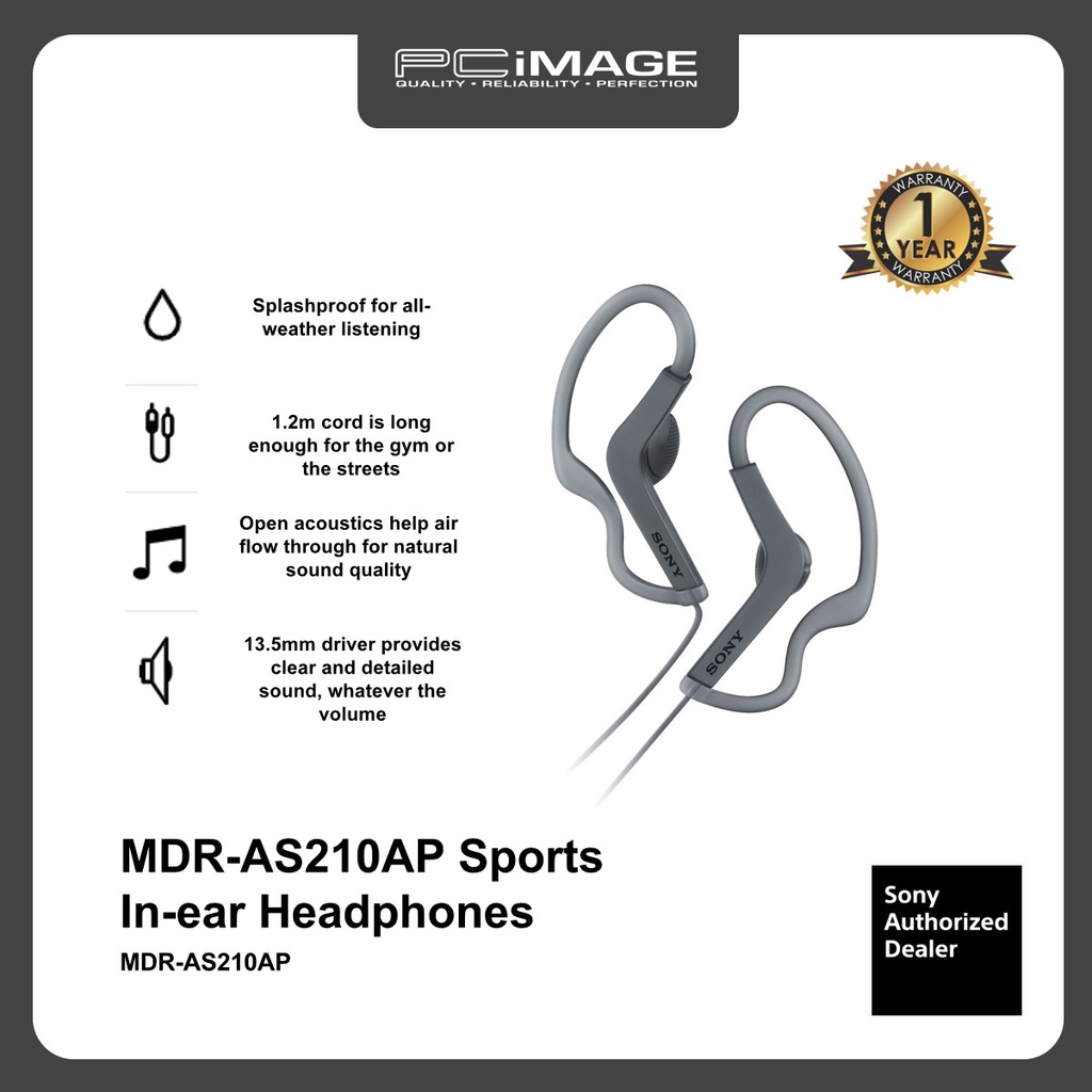 Sony MDR-AS210AP Sports In-Ear Headphones | Shopee Malaysia