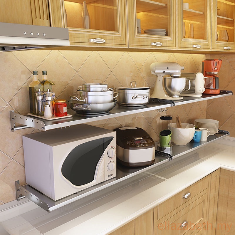 Steel plate plane 304 stainless steel wall-mounted microwave oven rack ...