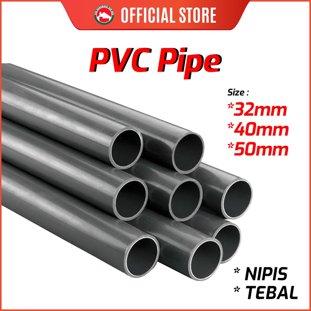 PVC Pipe Tebal & Nipis - 32MM/40MM/50MM - HIGH QUALITY | Shopee Malaysia