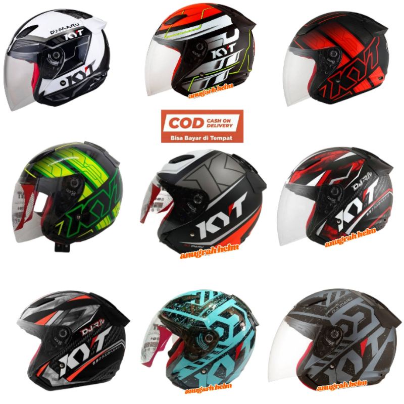 Helmet KYT DJ MARU Helmet HALF FACE DJ MARU ORIGINAL MOTIF | Shopee ...