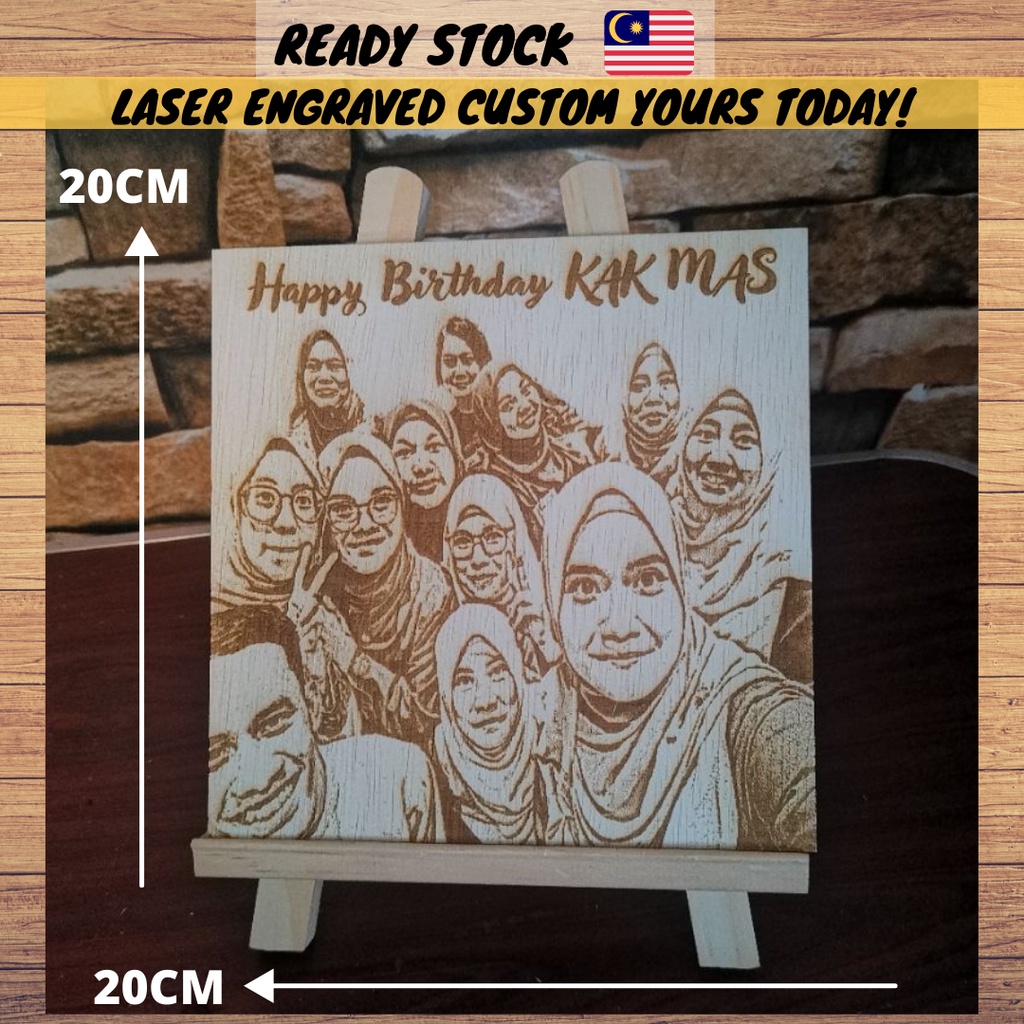 Malaysia seller engraved wooden picture frame make your own design 20cm ...