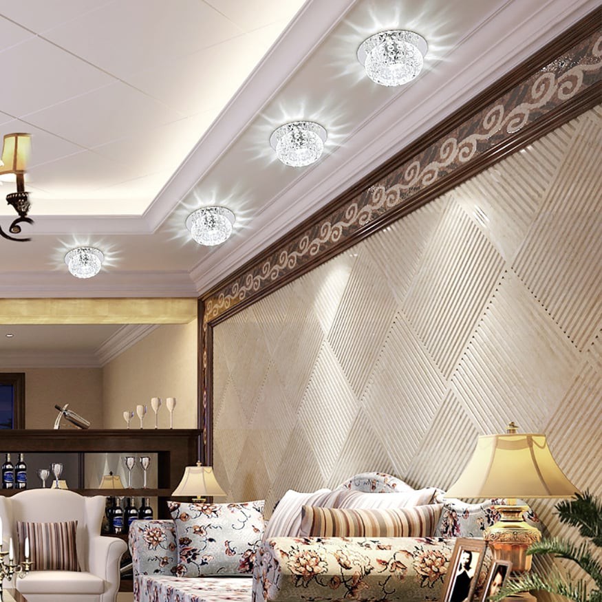 103 🔥 Best Selling 🔥 Lampu Moden LED Kristal Siling Lampu Candeliers ...