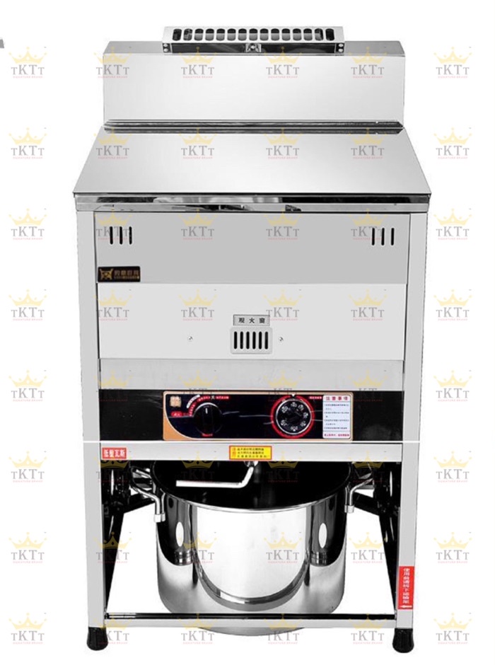 TKTT XL Commercial Gas Deep Fryer Stand Landed Automatic Temperature Deep Fryer Dapur Goreng ...