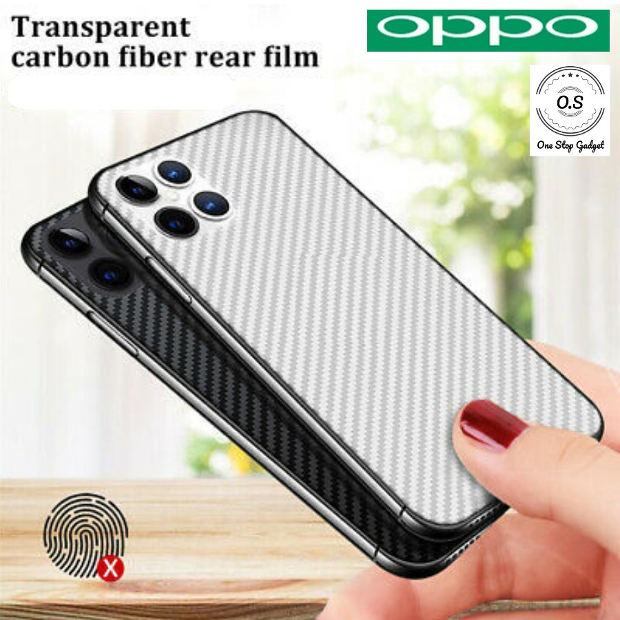 BACK COVER CARBON STICKER Oppo RENO 5 / RENO 5 PRO / A92 / A93 / RENO 4 ...