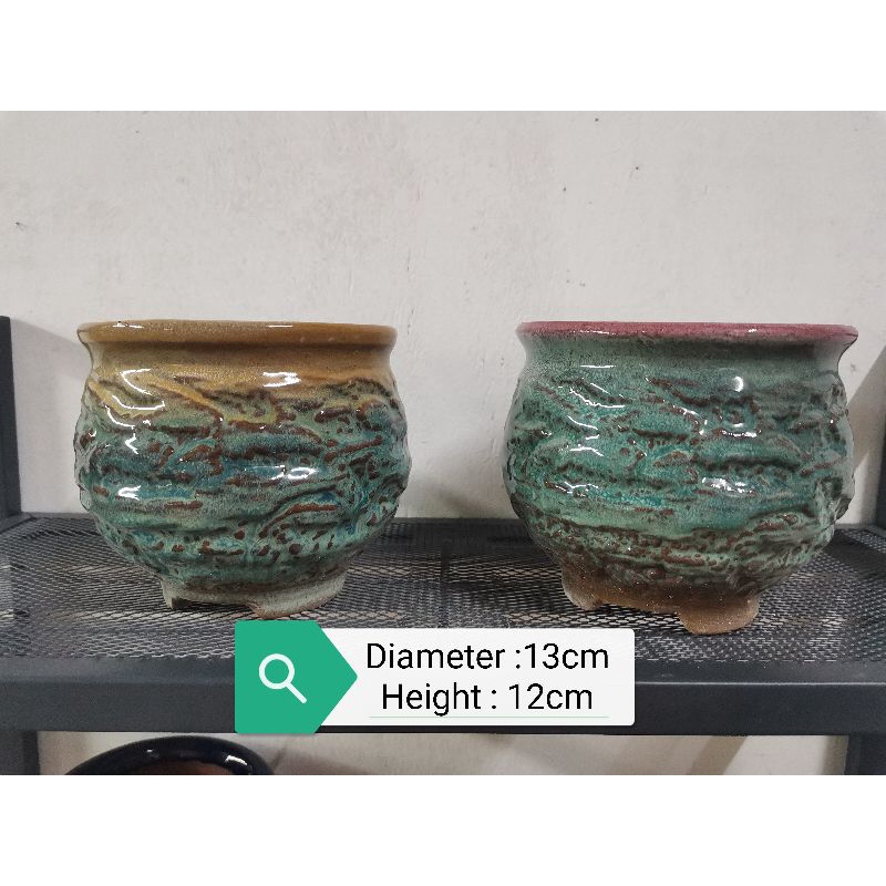 Pot Set of 2 Ready Stock Pot Succulent pot Pottery Clay Pot Ceramic Pot ...