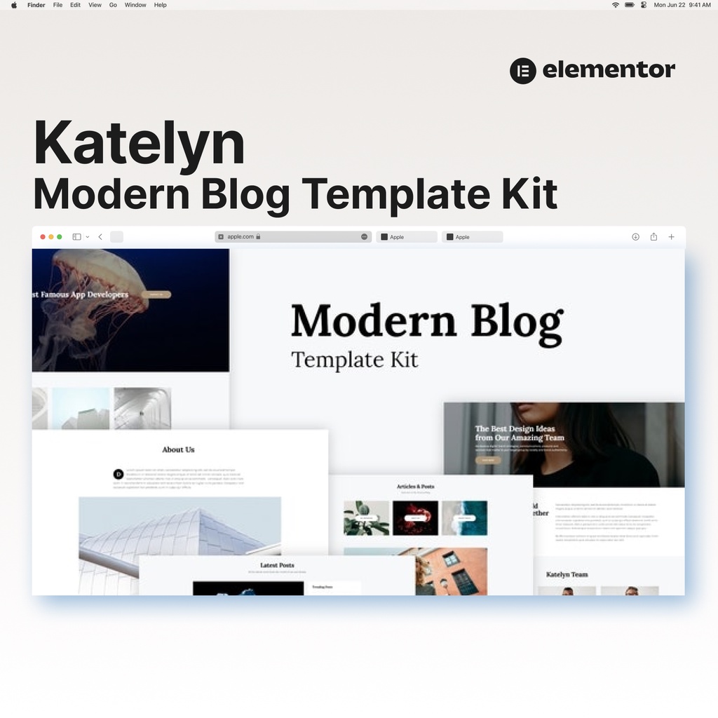 Katelyn - Modern Blog Template Kit (Elementor Template Kit ...