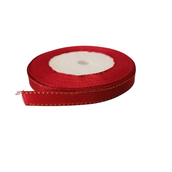 2022 CNY Golden Sided Red Ribbon 1cm (25m) | Shopee Malaysia