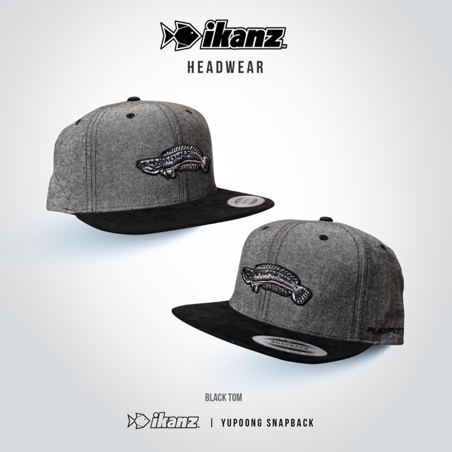 100% Original Ikanz Black Tom Flatbrim Yupoong Snapback Grey | Shopee Malaysia