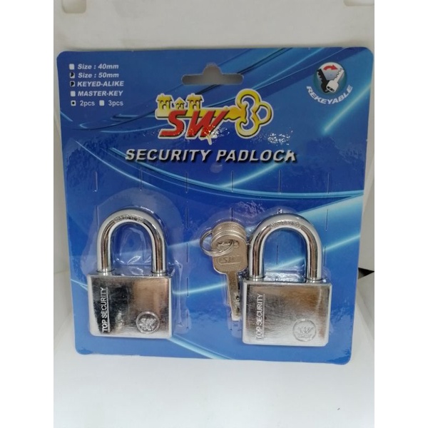 SW security padlock (Rekeyable) | Shopee Malaysia