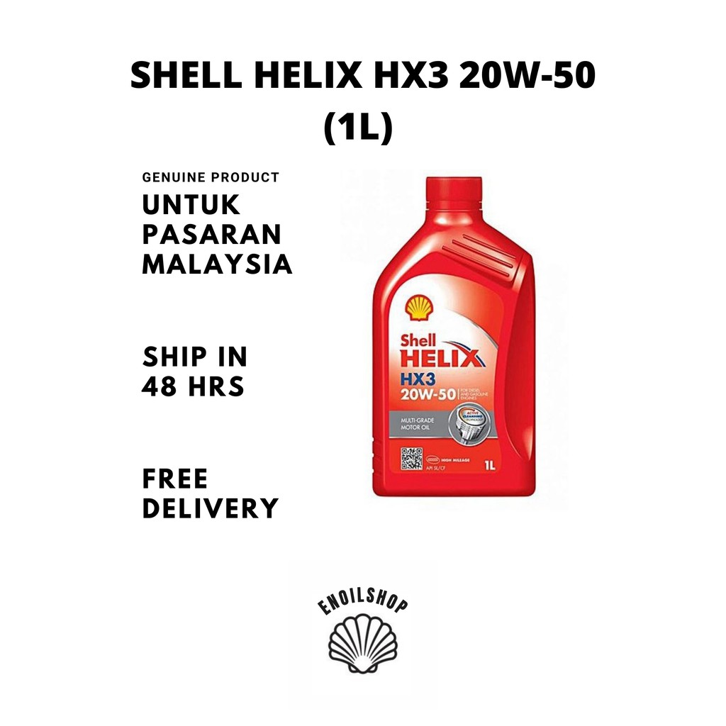 Shell Helix HX3 20W-50 Engine Oil (1L) | Shopee Malaysia