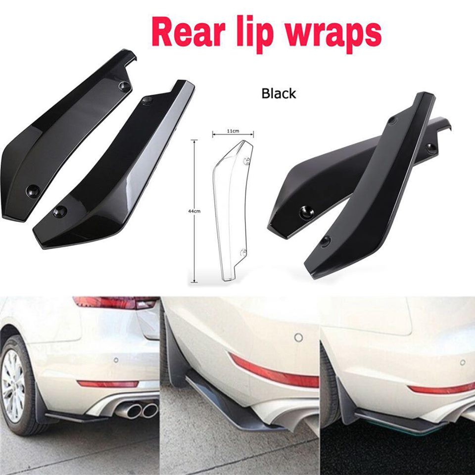 Universal Anti-Scratch Car Rear Bumper Lip Wrap Angle Splitters ...