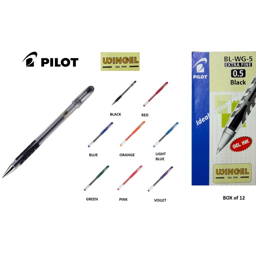 Pilot Wingel Gel Ball Pen 0.5mm / 0.7mm (Box of 12pcs) | Shopee Malaysia