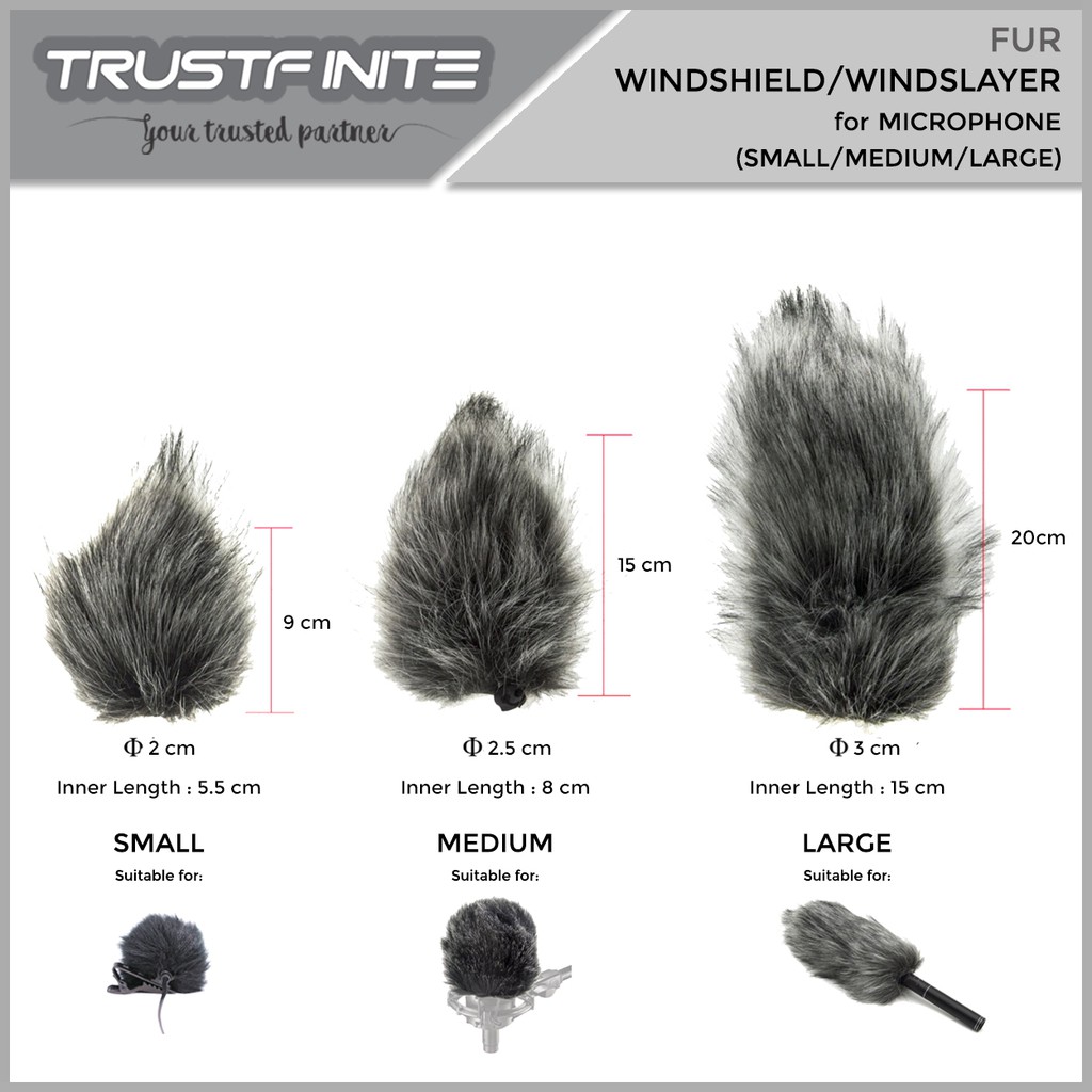 Windshield Mic Boya BY-M1 Rode Shotgun Wind Slayer WindScreen Dead Cat ...