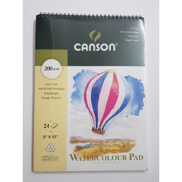 Canson watercolor pad 9"x12" 200 gsm | Shopee Malaysia