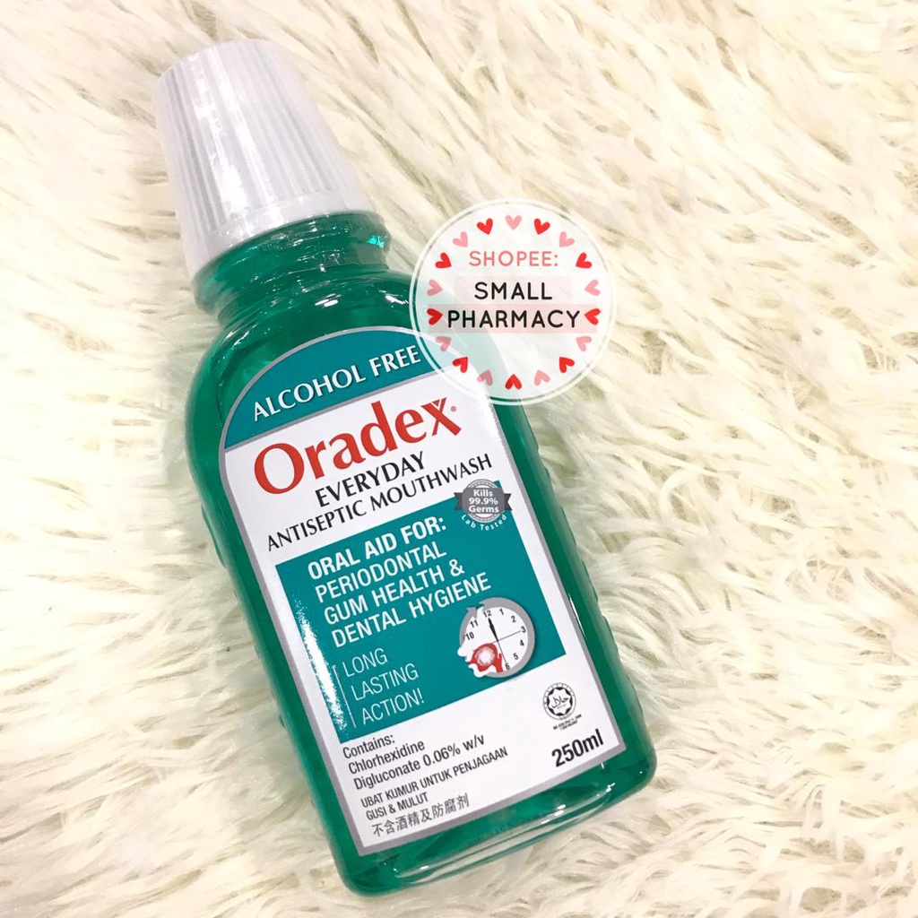 ORADEX Everyday Antiseptic Mouthwash 250 mL 001235 | Alcohol Free ...