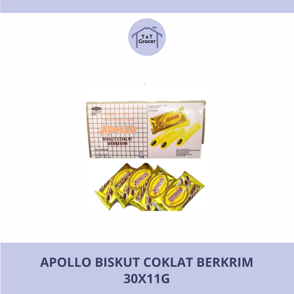 Apollo (Biskut Coklat Bekrim/ Bubbles Chocolate Wafer Bar/ Checker ...