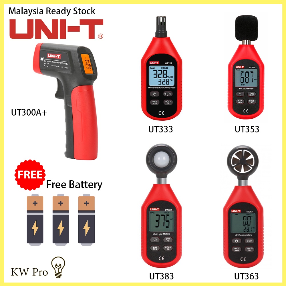 UNI-T UT300A+/ UT333/ UT353/ UT363/ UT383 Laser Infrared Thermometer ...