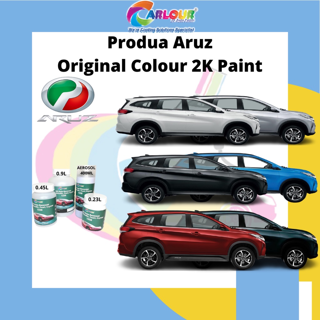 Perodua Aruz Lava Red New Original Color 2K Paint Basecoat Solid ...