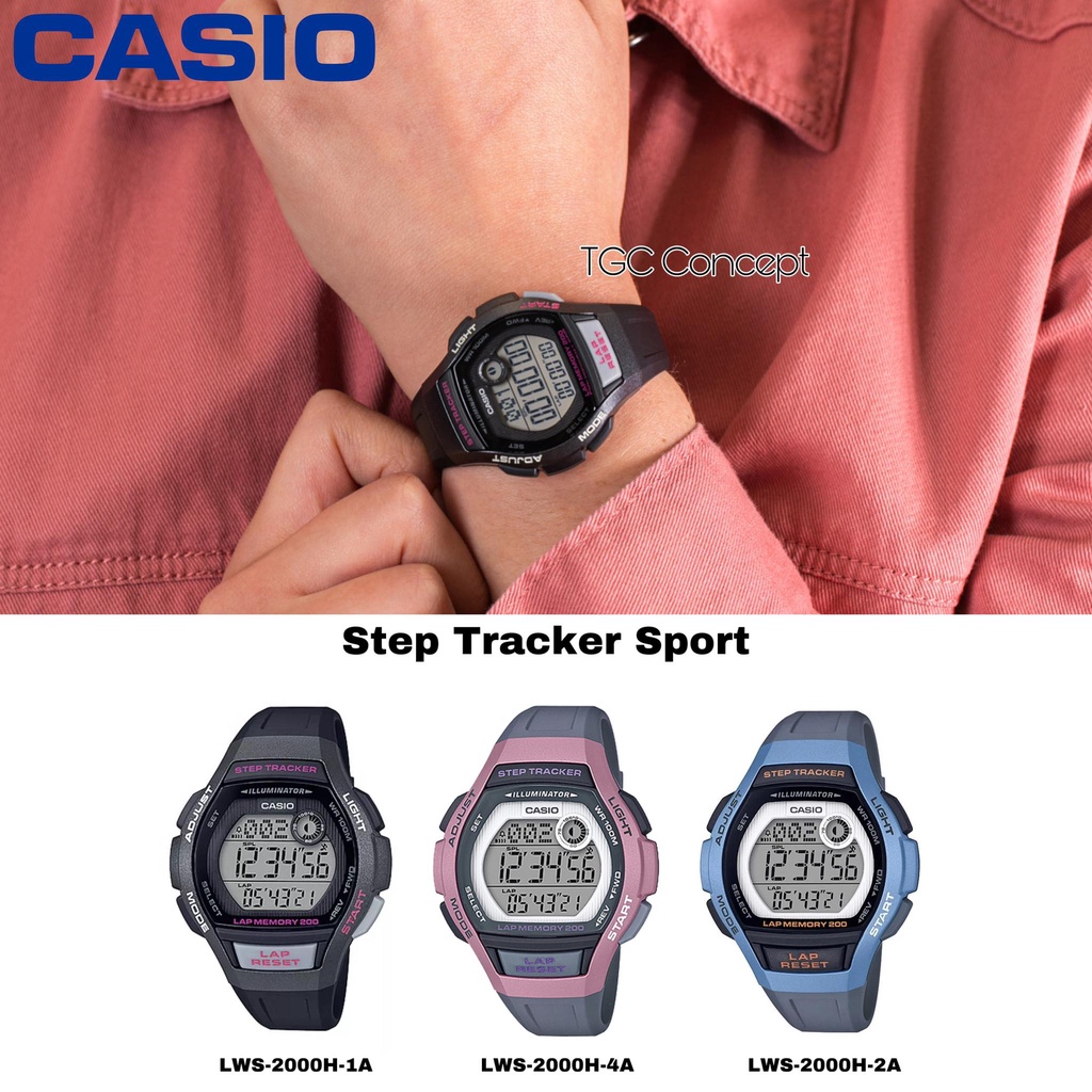 Original Casio LWS-2000H Counter Step Sport Watch Casio Outdoor Unisex ...