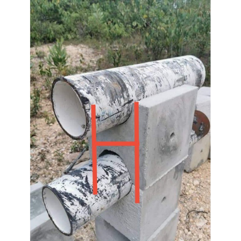 6 inch 8 inch H shape Concrete Block Pipeline Sleeper (6" and 8 ...