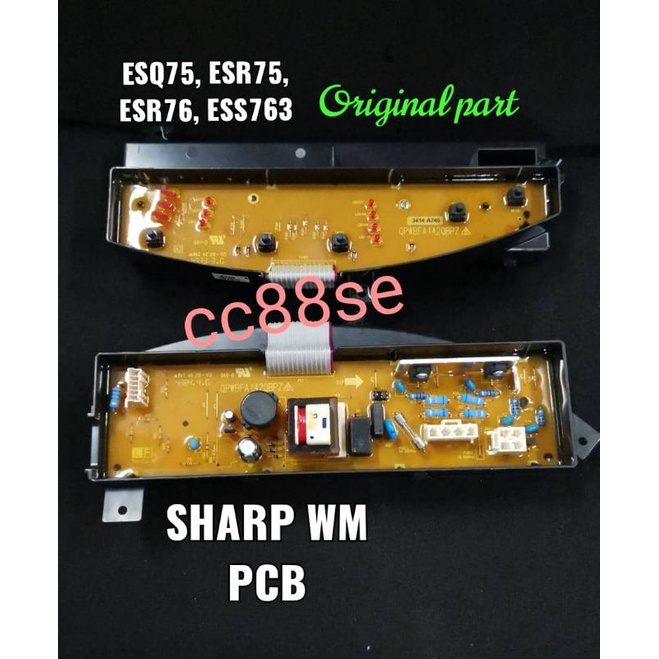 SHARP WASHING MACHINE CONTROL BOARD PCB ESQ75, ESR75, ESR76, ESS763 ...