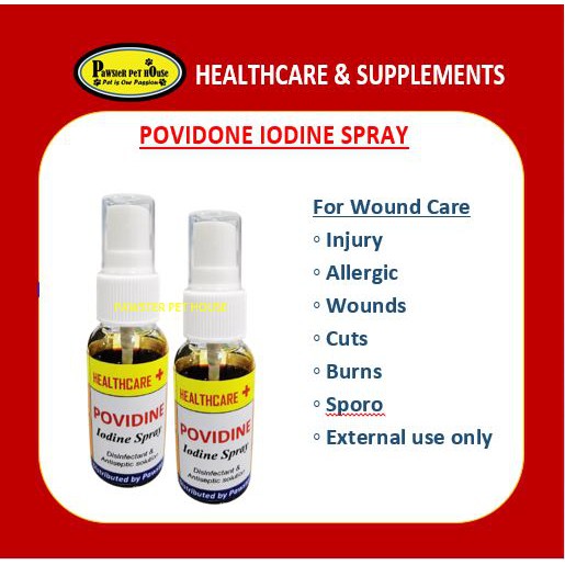 [Pawster] [MEDICINE] POVIDONE WOUND CARE IODINE SPRAY FOR ALL PET ...