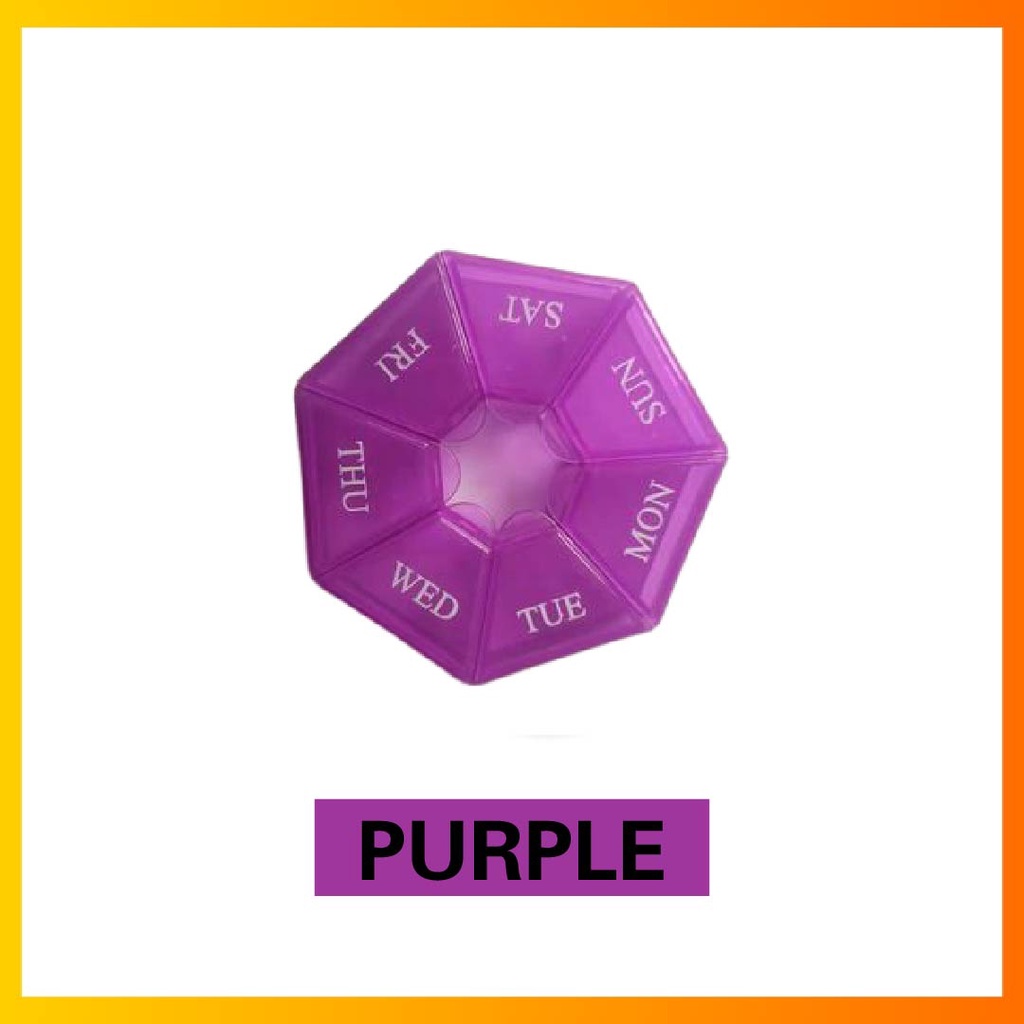 7 SLOTS 7 GRID PORTABLE SMALL MEDICINE PILL BOX/ PILL STORAGE/ TABLET ...