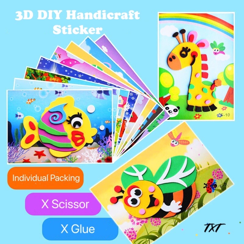 Early Learning 3D DIY Handicraft Sticker | Shopee Malaysia