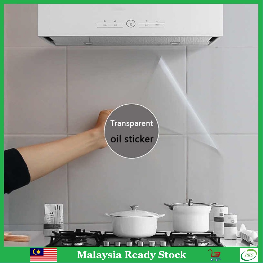 PVC Transparent Oil Proof Sticker Wallpaper Waterproof Wall Tile ...