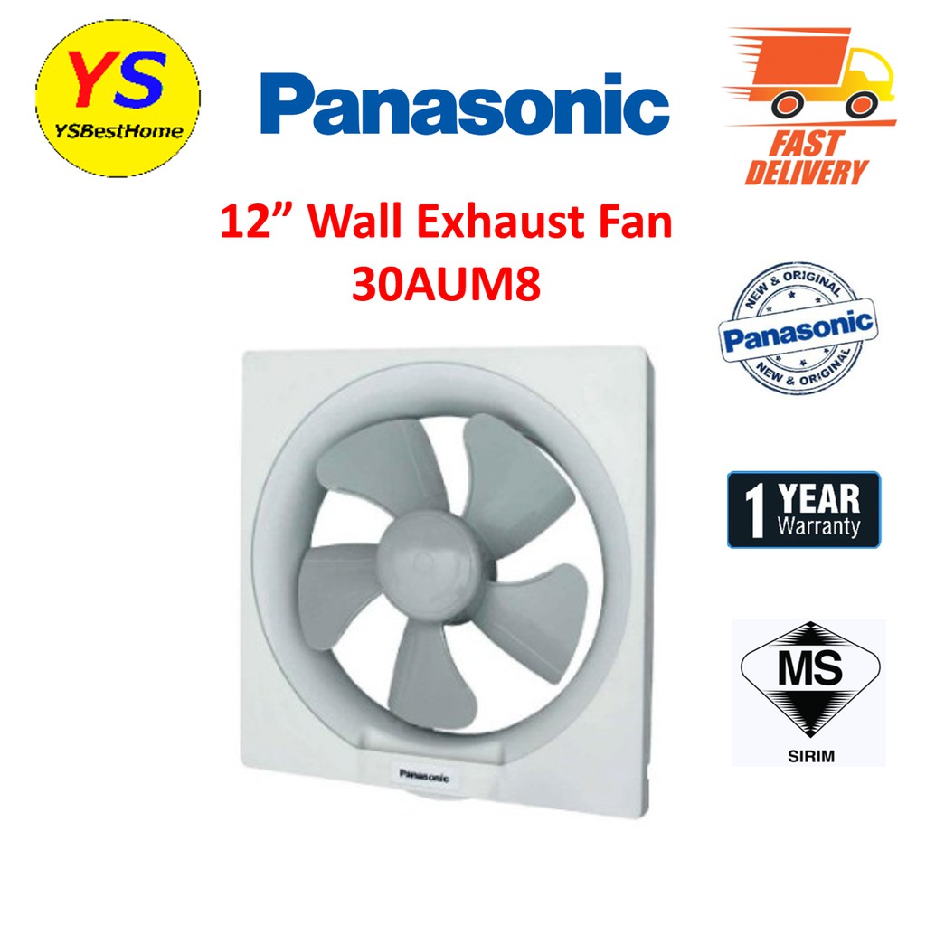 Panasonic 12 Inch Ventilating Fan Wall Mount Exhaust Fan Kipas Ekzos FV ...
