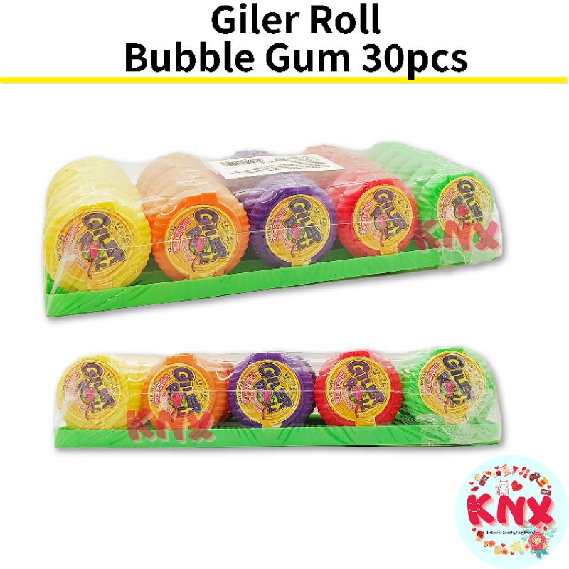 QeQe Giler Roll Bubble Gum 30pcs Mixed Fruit Flavour | Shopee Malaysia
