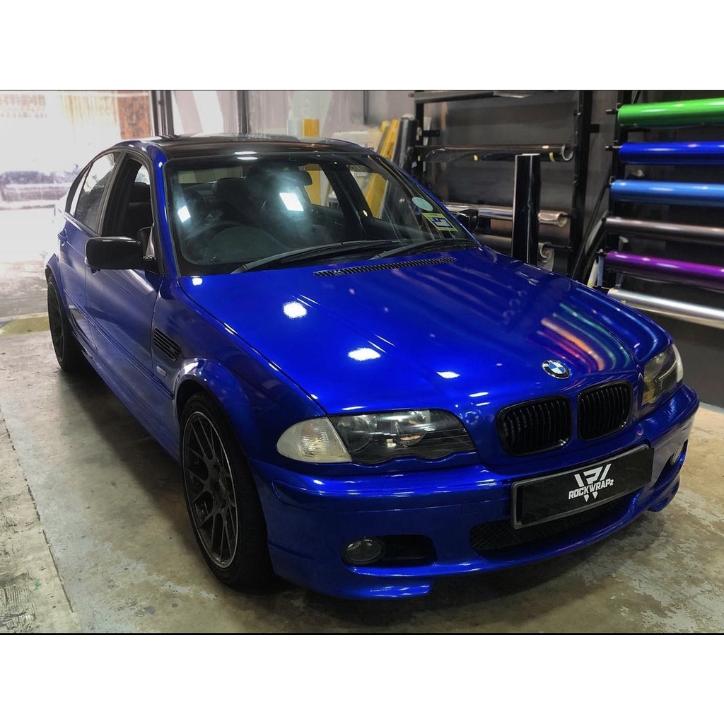 METALLIC BLUE CAR WRAP STICKER VINYL FILM 1.52 X 1 METER | Shopee Malaysia