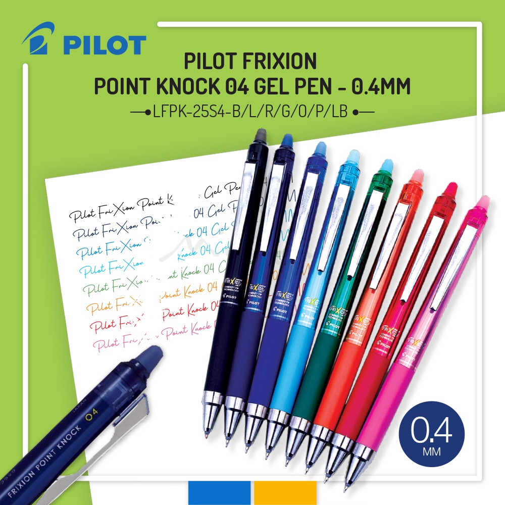 Pilot FriXion Point Knock 04 Erasable Gel Pen - 0.4 mm | Shopee Malaysia
