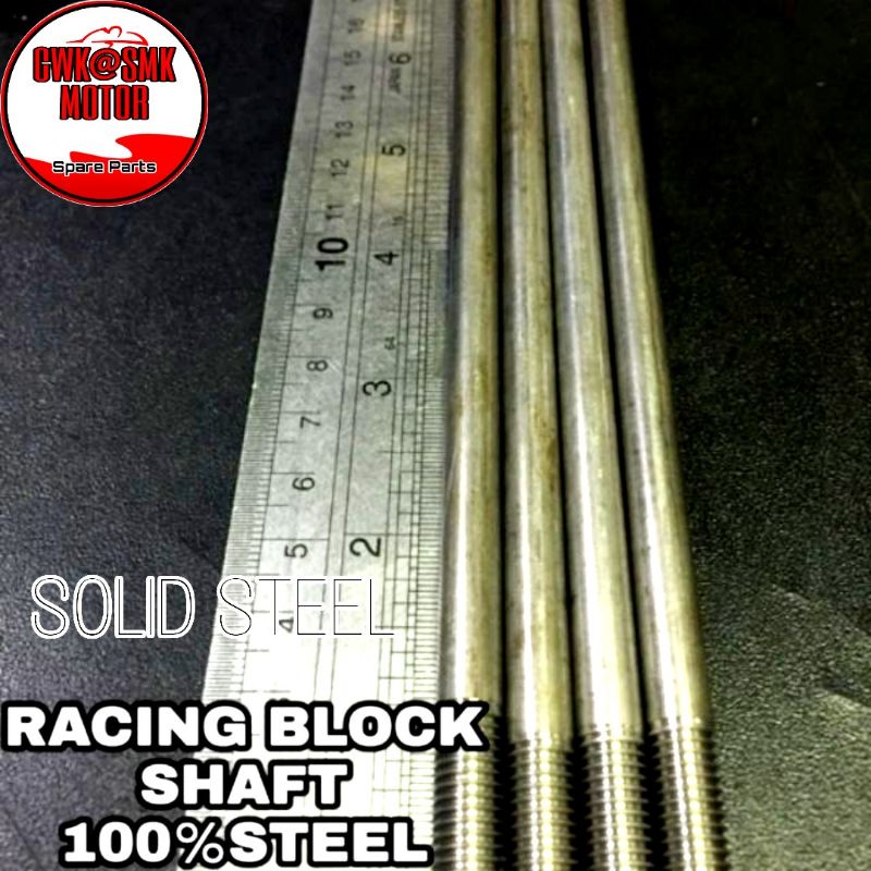 RACING BLOCK SHAFT/BLOCK STUD 100％ STEEL SOLID （PM SAIZ-BAGI UKURAN ...
