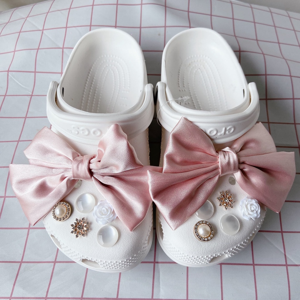 croc jibz Charm Princess Bow Set Button Shoes Charm-croc /jibz /Button ...